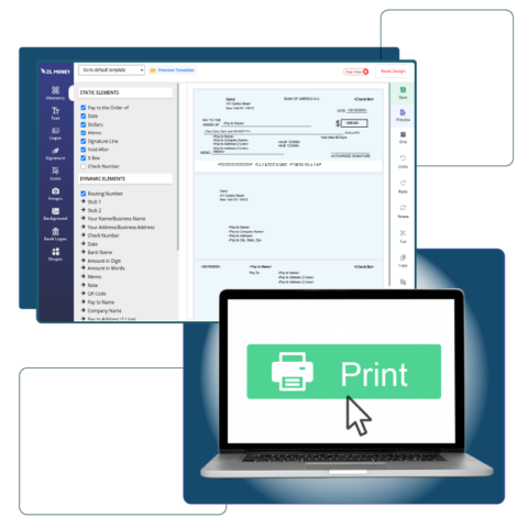 Bank Checks Create, Print Online On Any Paper Using Any Printer